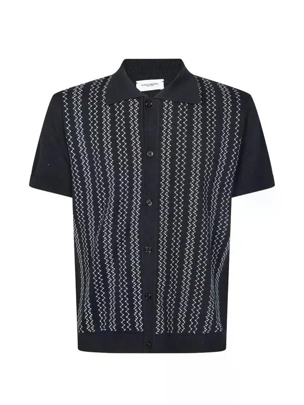 PAOLO PECORA Patterned Bowling Cardigan
