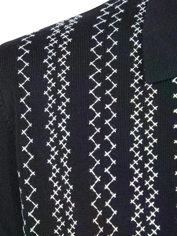 PAOLO PECORA Patterned Bowling Cardigan
