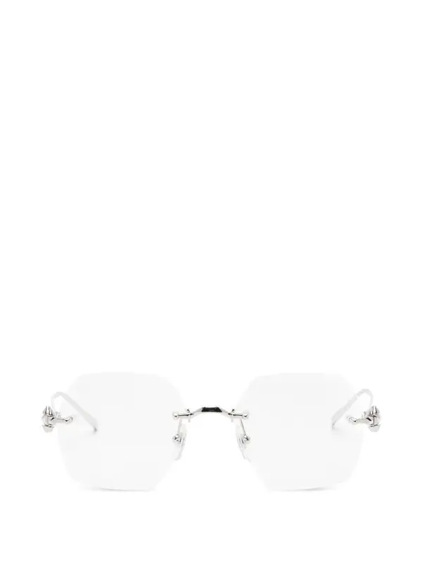 Cartier Rimless Geometric-frame Glasses - Silver
