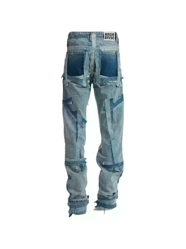 WHO DECIDES WAR Exposure Patchwork Jeans