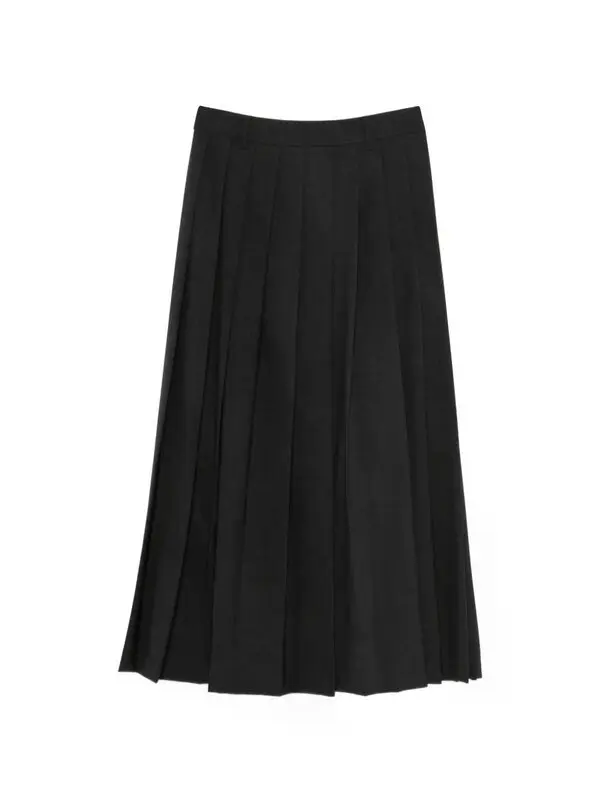 IVORY PARIS Pleated Midi Skirt