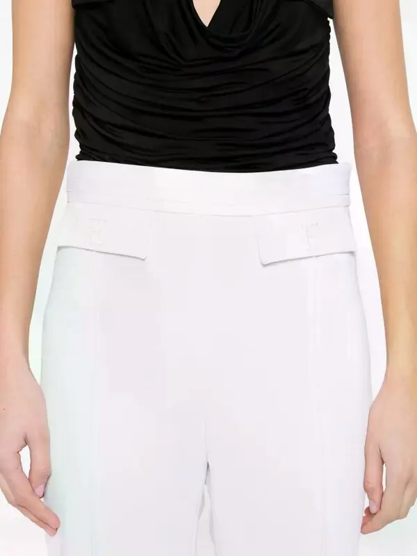 Elisabetta Franchi Double Layer Stretch Crêpe Pocket Trousers