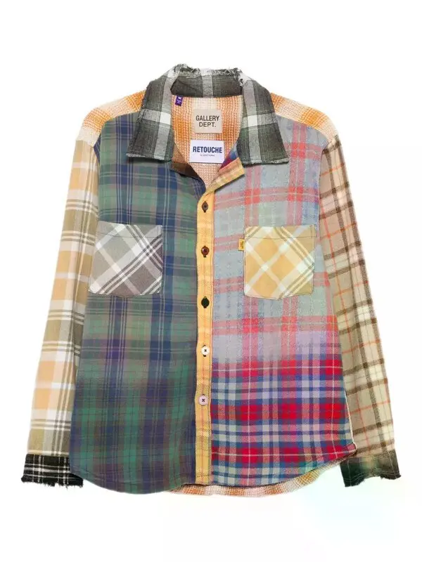 GALLERY DEPT. Patchwork Checked Shirt - Blue