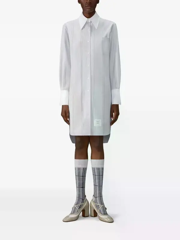 Thom Browne Striped Mini Shirt Dress