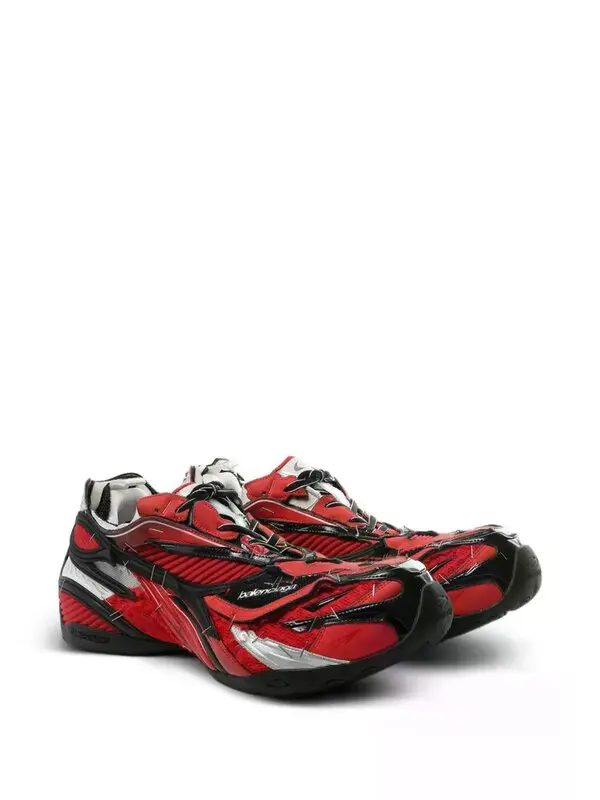 Balenciaga Striped Sneakers - Red
