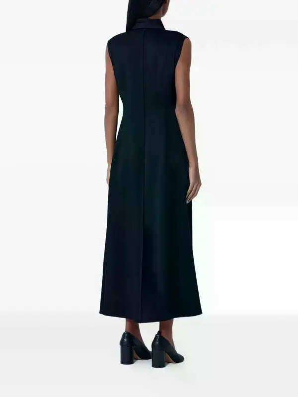 JIL SANDER V-neck Midi Dress - Black