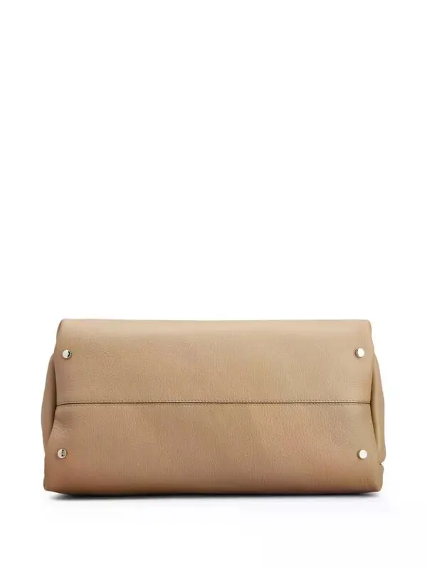 TOD'S Logo-detail Medium Shoulder Bag - Neutrals