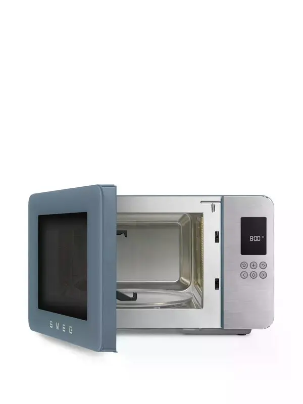 SMEG Logo-print Microwave - Blue