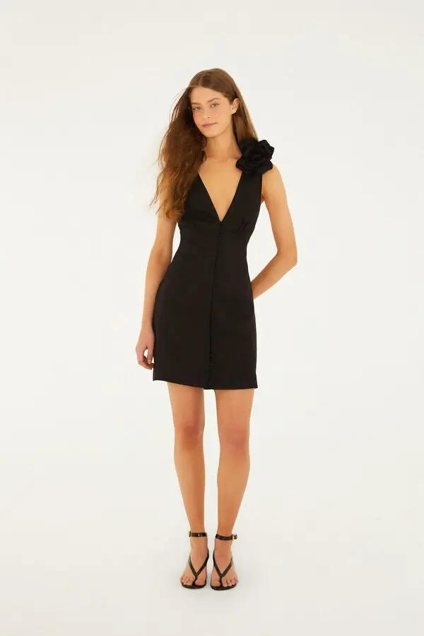 Farm Rio 3d Flowers Sleeveless Mini Dress