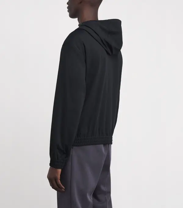 Emporio Armani Technical Jersey Hooded Jacket - Blue