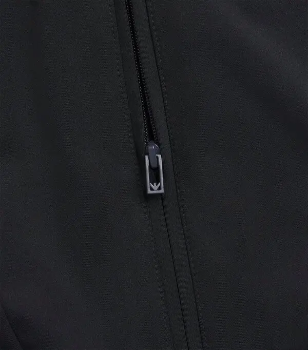 Emporio Armani Technical Jersey Hooded Jacket - Blue
