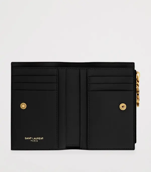 Saint Laurent Quilted Bifold Wallet - Black