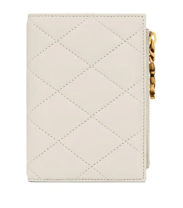 Saint Laurent Quilted Bifold Wallet - White