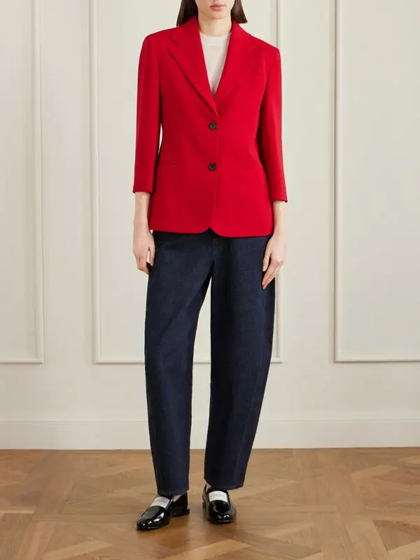 Givenchy Crepe-cady Single-breasted Blazer - Red