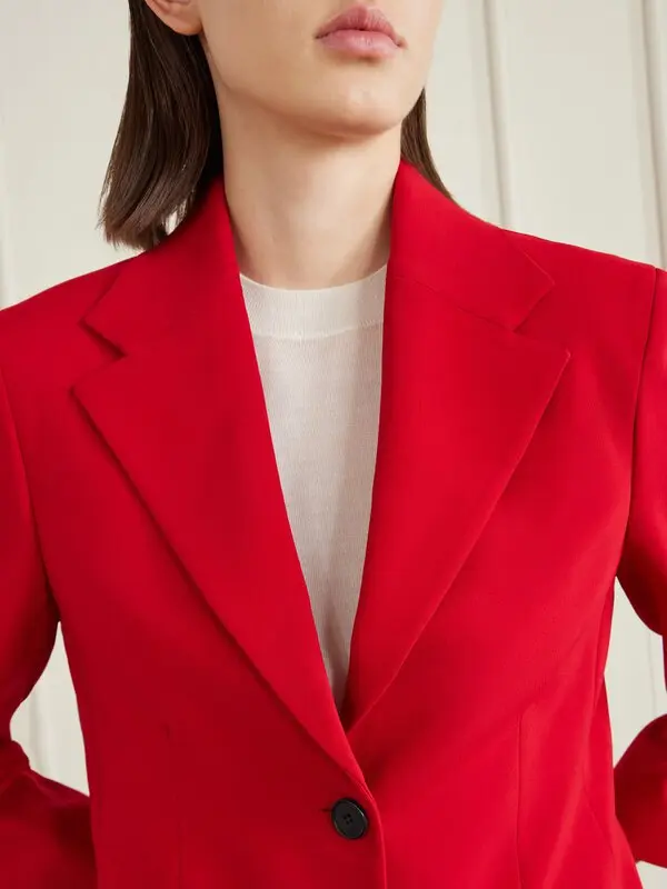 Givenchy Crepe-cady Single-breasted Blazer - Red