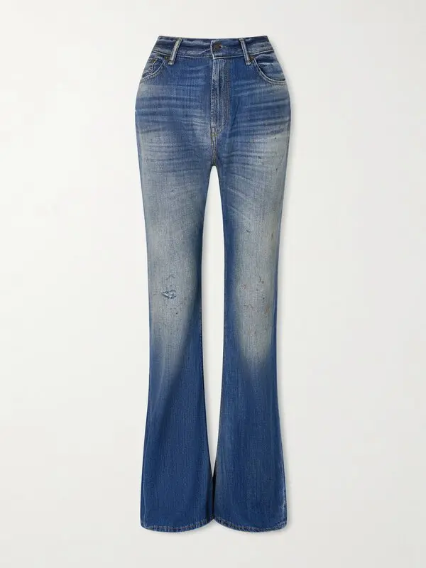 Acne Studios Distressed High-rise Flared Jeans