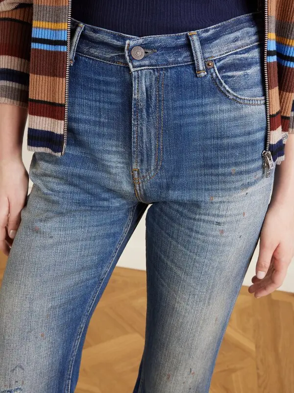 Acne Studios Distressed High-rise Flared Jeans