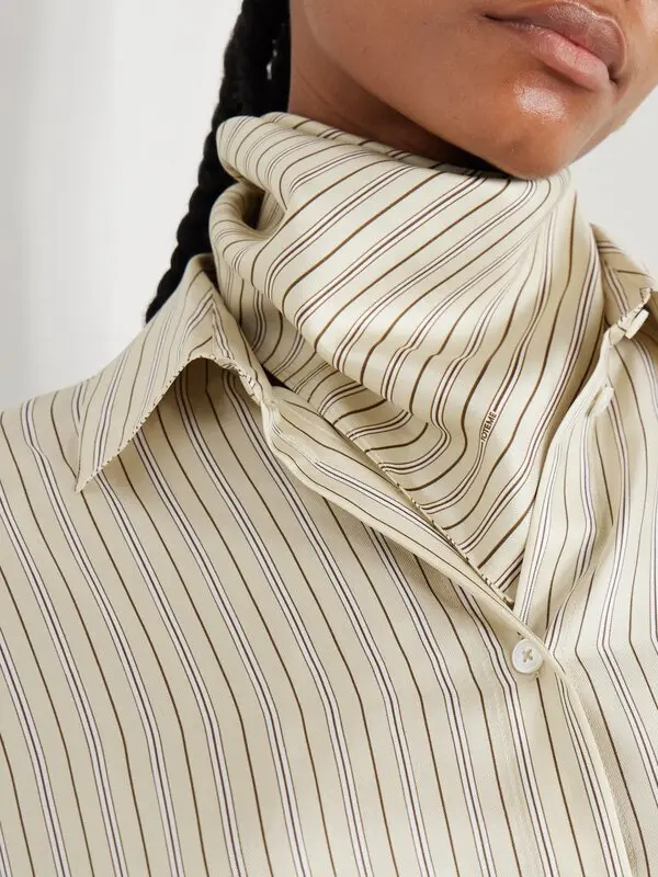 TOTEME Signature Striped Silk-twill Scarf