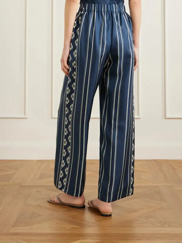 ERES Oolong Striped Silk-voile Straight-leg Pants