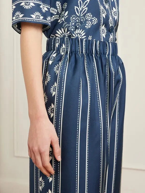 ERES Oolong Striped Silk-voile Straight-leg Pants