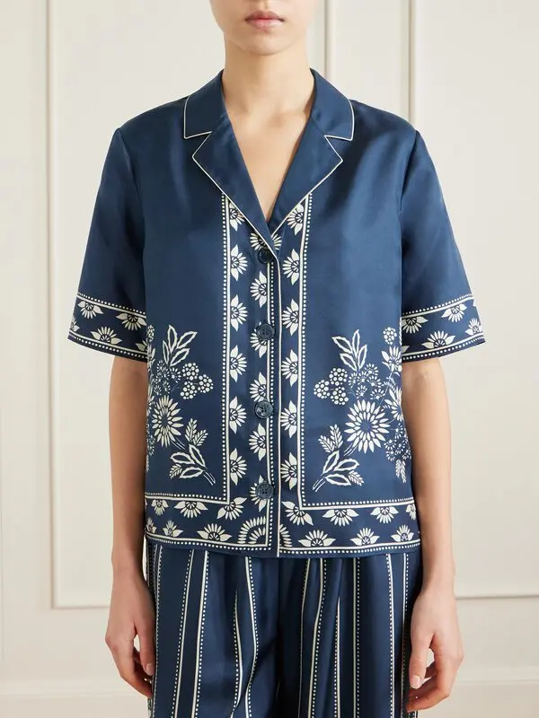ERES Infusion Floral-print Silk-twill Shirt
