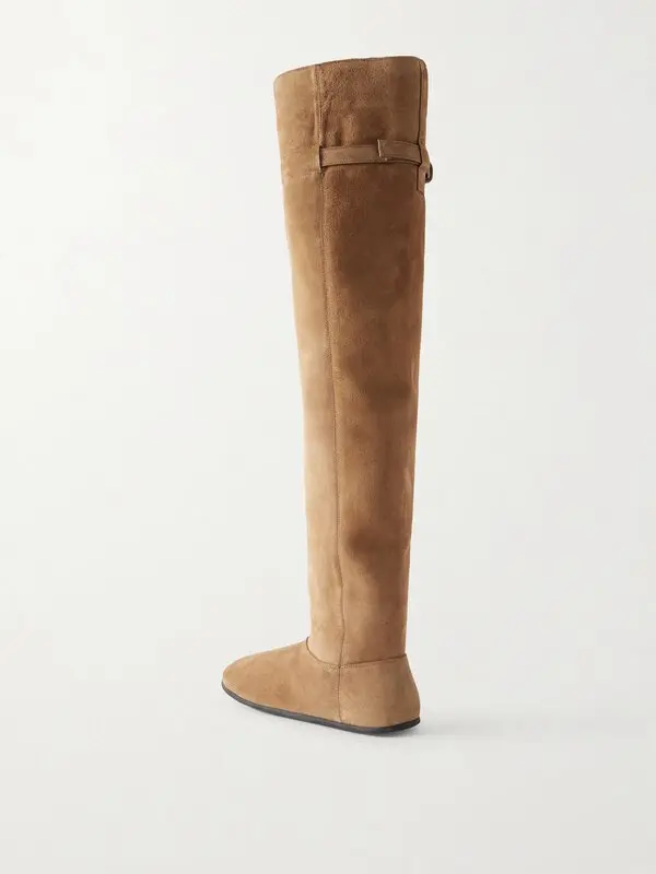 CHRISTEN Santiago Leather Knee Boots - Metallic