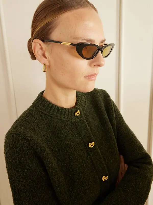 Bottega Veneta Ribbon Cat-eye Acetate Sunglasses