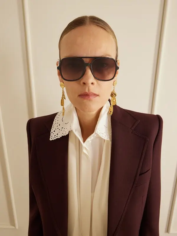 Chloé Judy Aviator-style Sunglasses - Gray