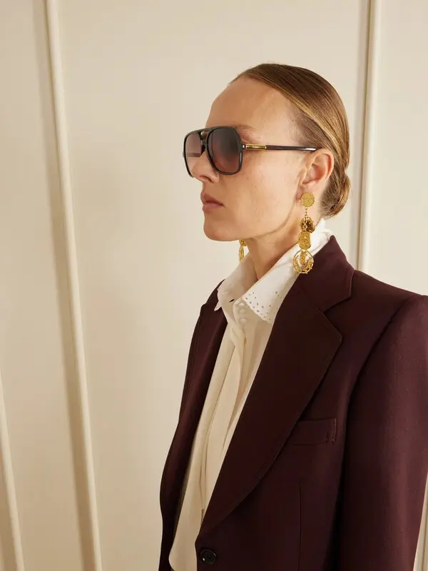 Chloé Judy Aviator-style Sunglasses - Gray