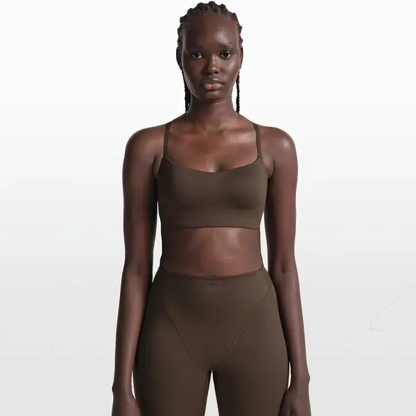 SKIMS Nike Matte Contour Cami Bra - Dark Sepia