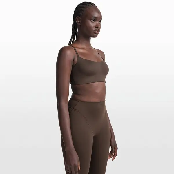 SKIMS Nike Matte Contour Cami Bra - Dark Sepia