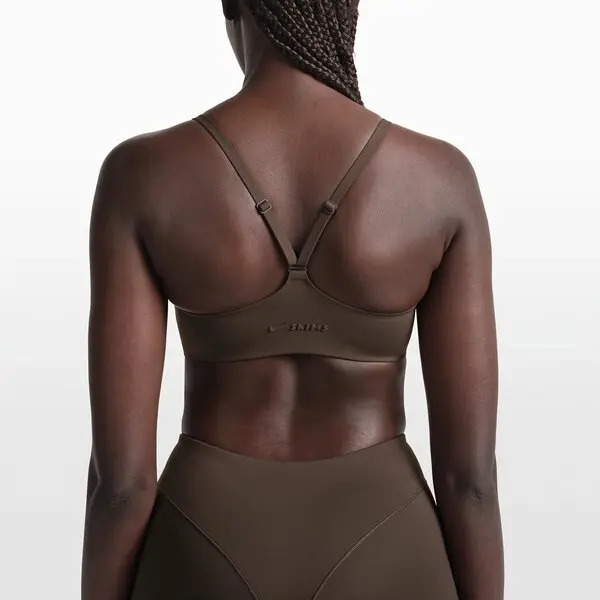 SKIMS Nike Matte Contour Cami Bra - Dark Sepia
