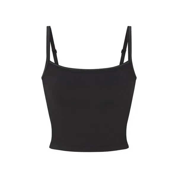 SKIMS Ribbed Seamless Cami - Obsidian/armor