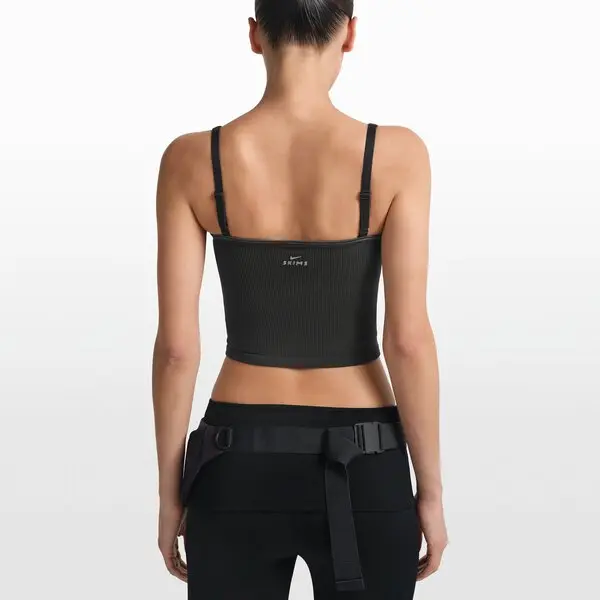 SKIMS Ribbed Seamless Cami Top - Obsidian/armor