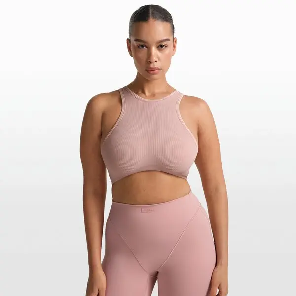SKIMS Racer Front Bra Himalayan | Pink | | Nike Ribbed Seamless - Himalayan/ecru