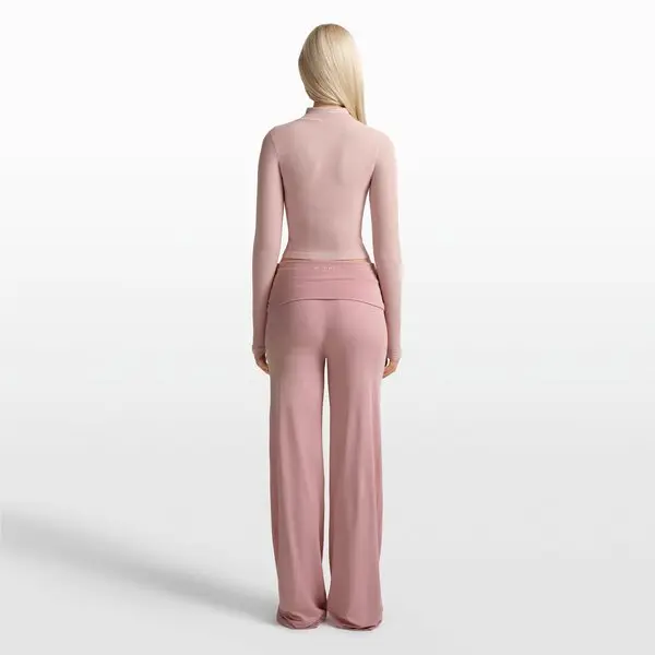 SKIMS Foldover Wide Leg Pants - Himalayan
