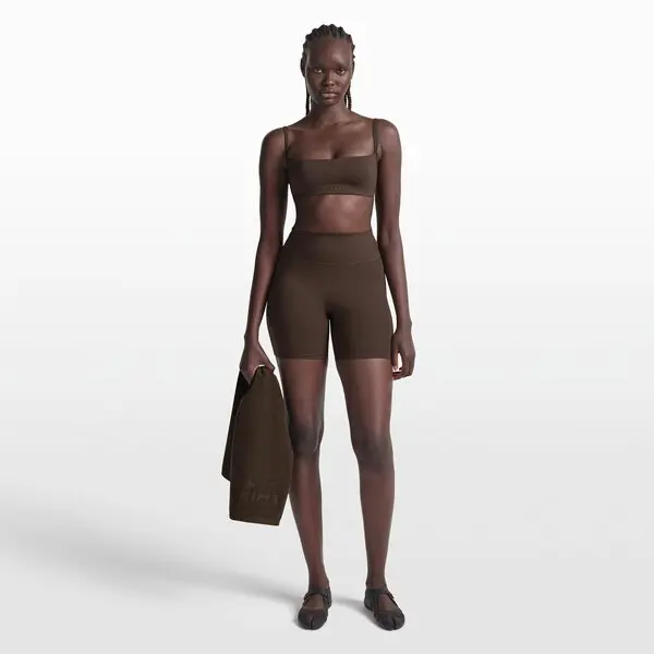 SKIMS Micro Bra | Deep Neutral | Small | Nike Matte - Dark Sepia