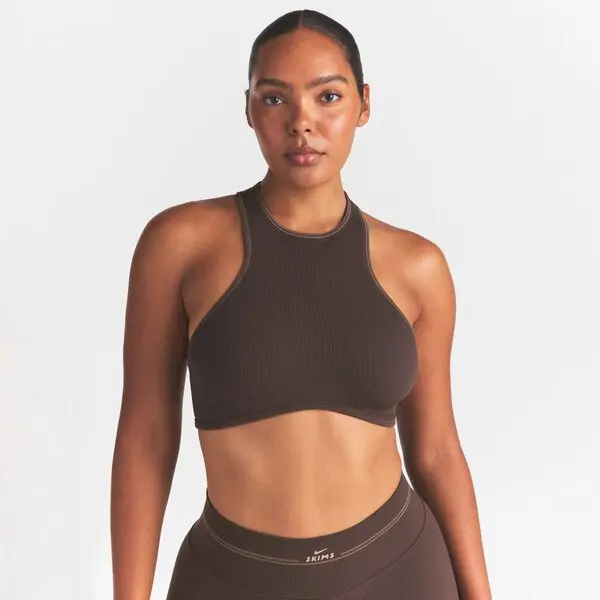 SKIMS Racer Front Bra | Deep Neutral | | Nike Ribbed Seamless