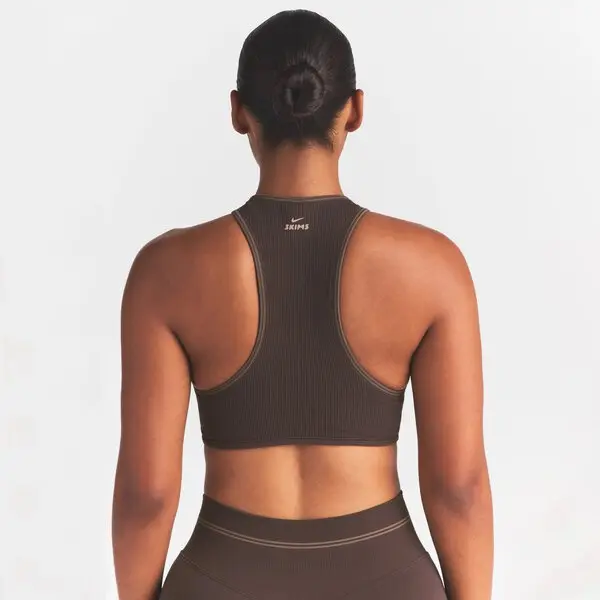 SKIMS Racer Front Bra | Deep Neutral | | Nike Ribbed Seamless