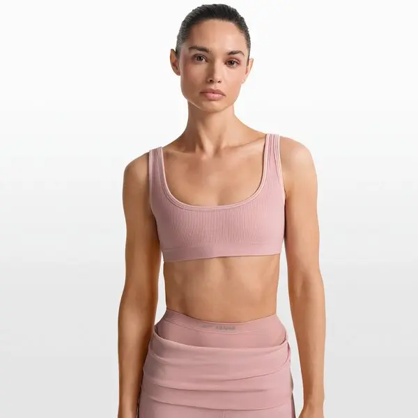 SKIMS Nike Ribbed Seamless Micro Scoop Bra Himalayan