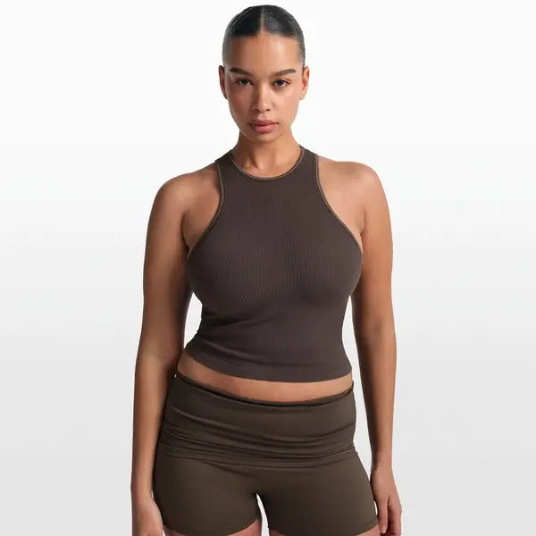 SKIMS Racer Front Tank Top - Phoenix/truffle