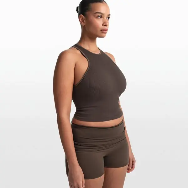 SKIMS Racer Front Tank Top - Phoenix/truffle