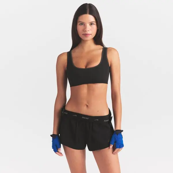 SKIMS Micro Scoop Bra | Black | | Nike Ribbed Seamless - Obsidian