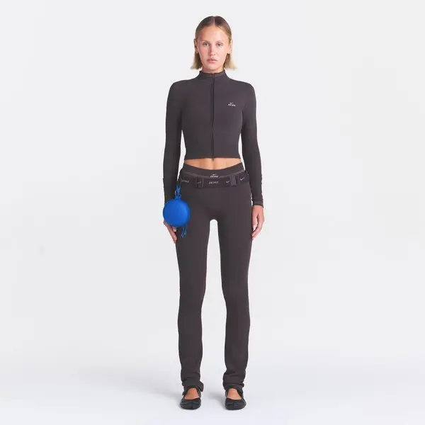 SKIMS Ribbed Seamless Zip Up Crop Jacket