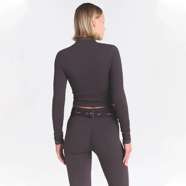 SKIMS Ribbed Seamless Zip Up Crop Jacket