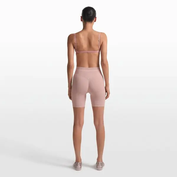 SKIMS Ribbed Seamless 5-inch Biker Shorts - Himalayan/ecru