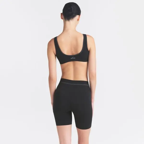 SKIMS Ribbed Seamless 5-inch Biker Short - Obsidian
