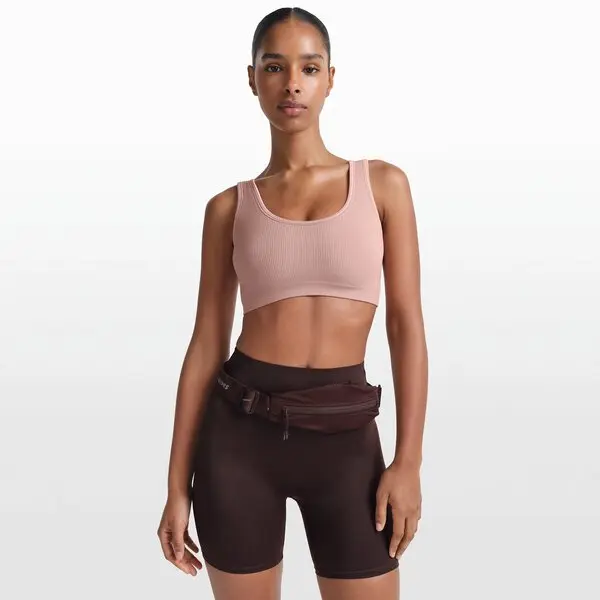 SKIMS Scoop Bra Himalayan | Pink | | Nike Ribbed Seamless