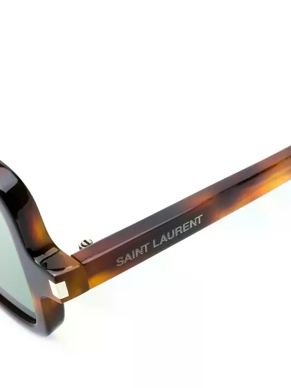 Saint Laurent Tortoiseshell Square-frame Sunglasses