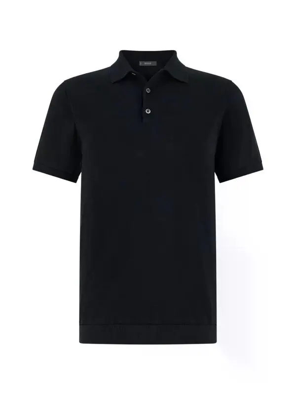 Boggi Milano Buttoned Polo Shirt - Black